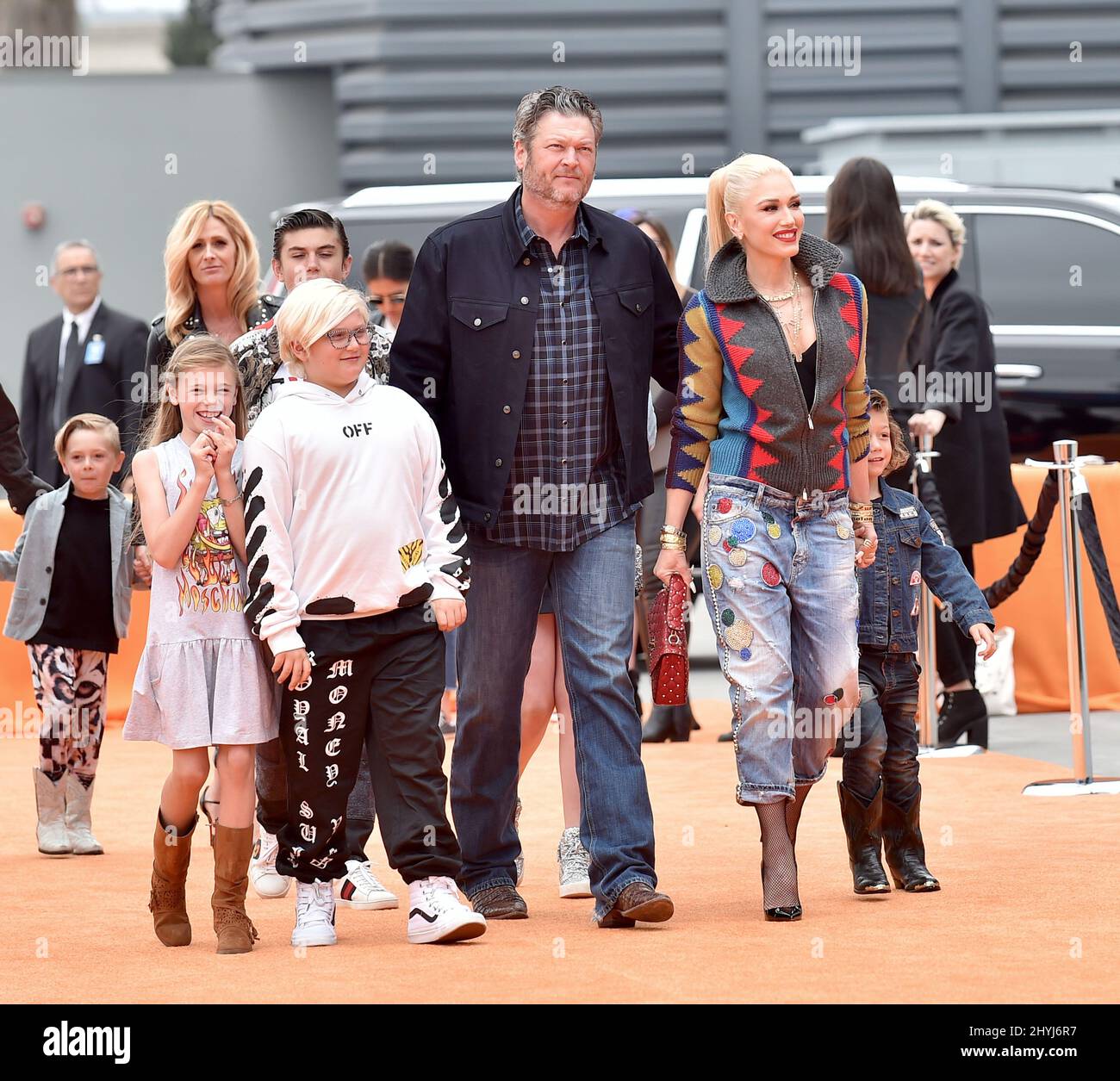Zuma Rossdale, Gwen Stefani, Blake Shelton and Apollo Rossdale at the ...