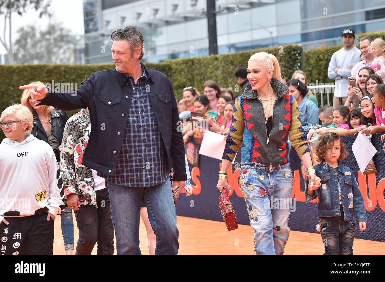 Zuma Rossdale, Gwen Stefani, Blake Shelton and Apollo Rossdale at the ...