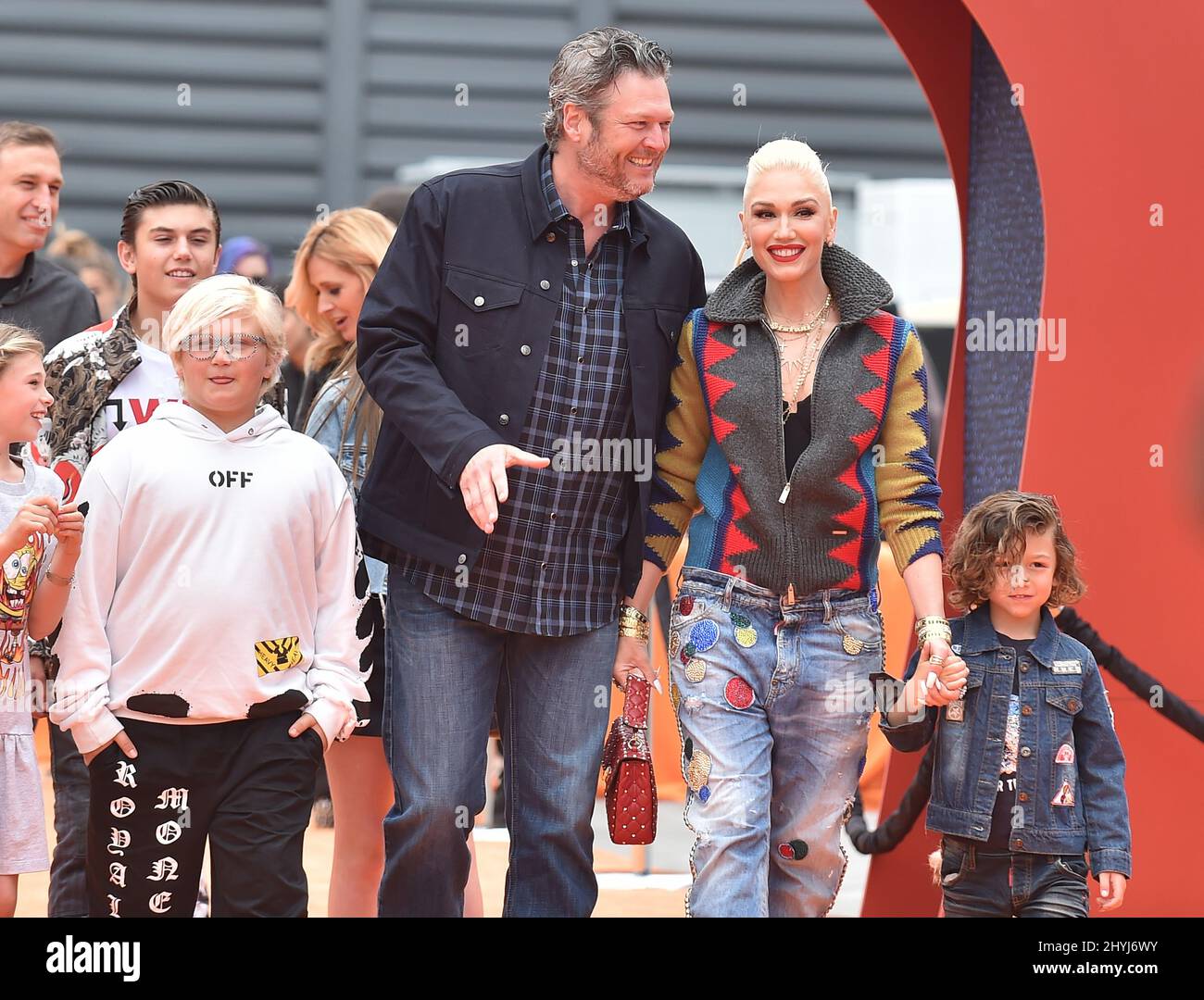Zuma Rossdale, Gwen Stefani, Blake Shelton and Apollo Rossdale at the ...