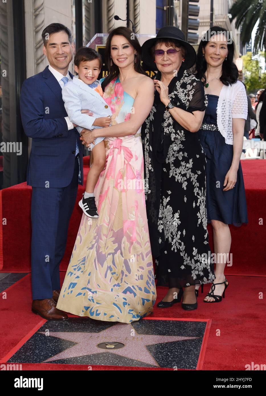 Lucy Liu is joined by John Liu, Rockwell Lloyd Liu, Cecilia Liu and ...