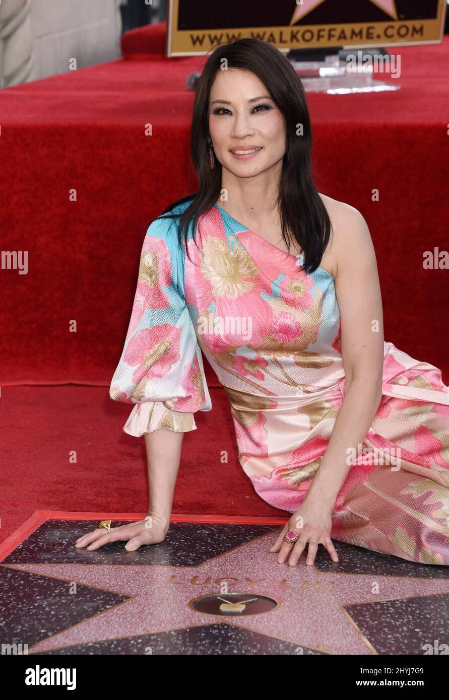 Lucy Liu at her Hollywood Walk of Fame star ceremony on May 1, 2019 in ...