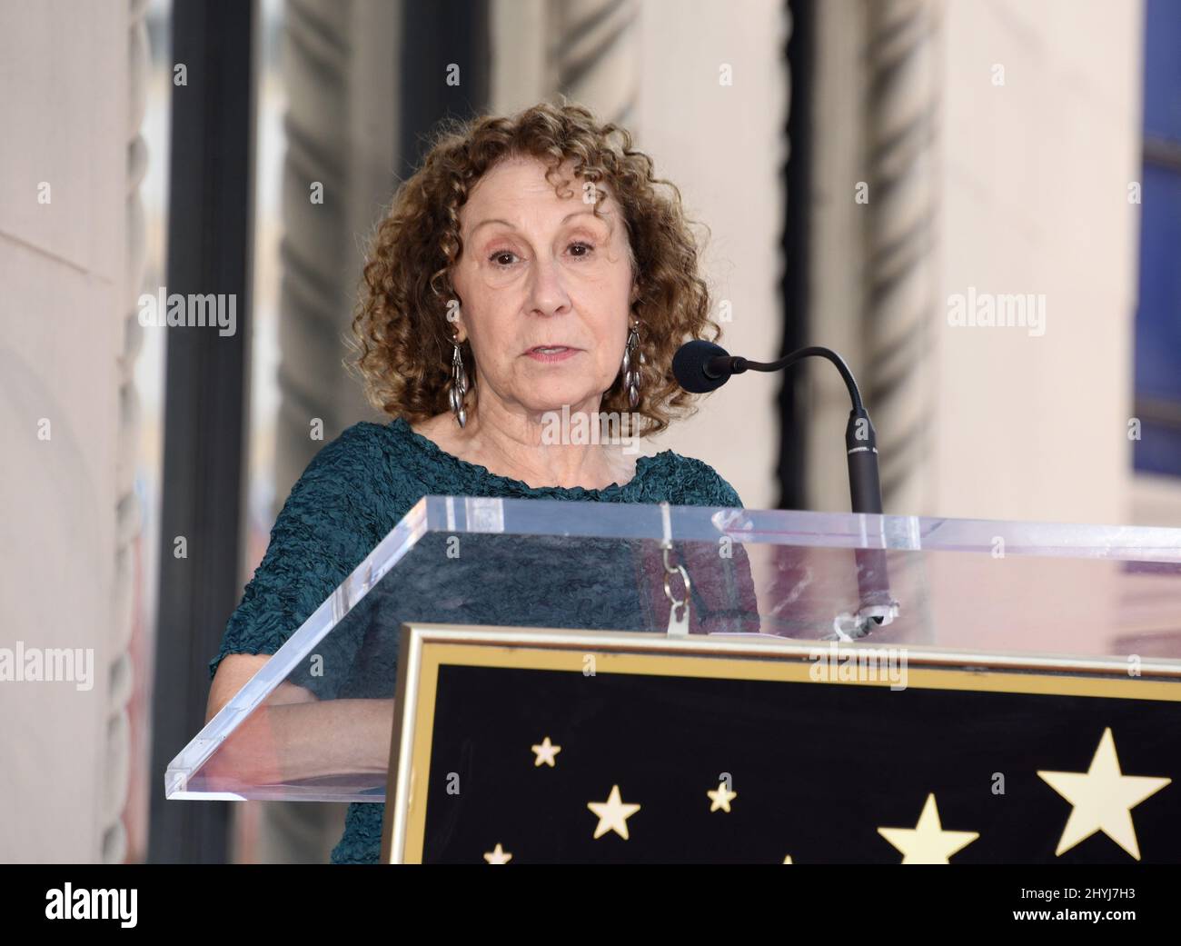 Lucy Liu is joined by Rhea Perlman at her Hollywood Walk of Fame star ceremony on May 1, 2019 in ...