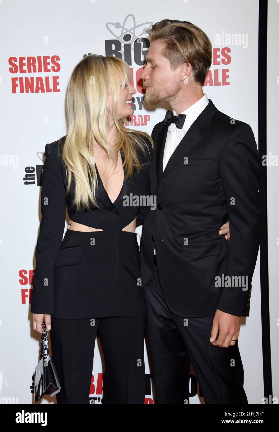 Kaley Cuoco and Karl Cook attending the Big Bang Theory Series Finale ...