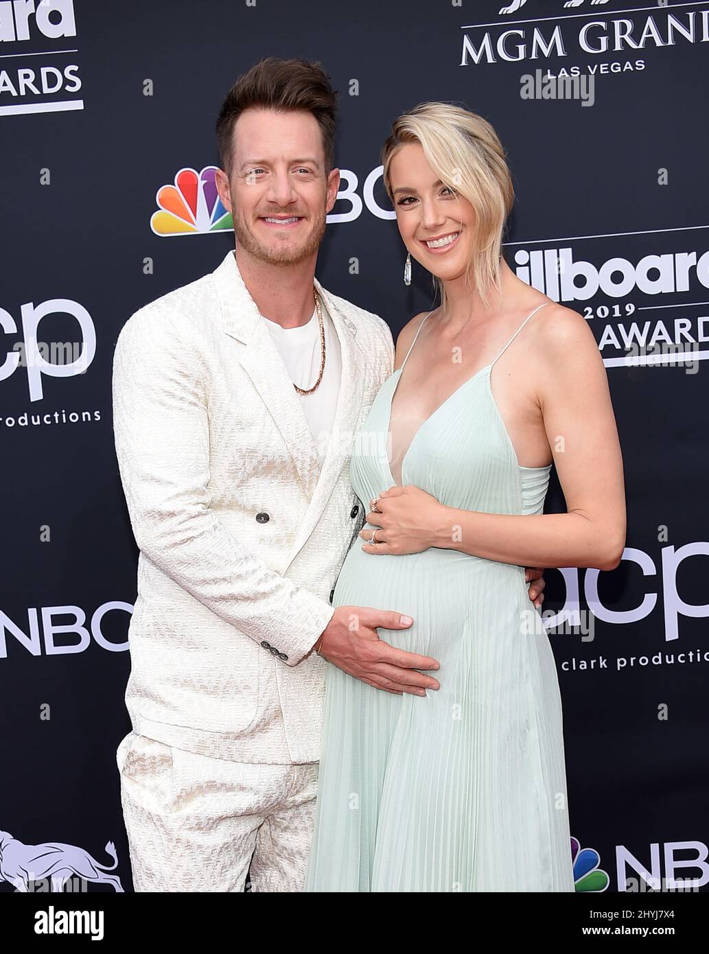 Tyler Hubbard and Hayley Stommel attending the Billboard Music Awards ...