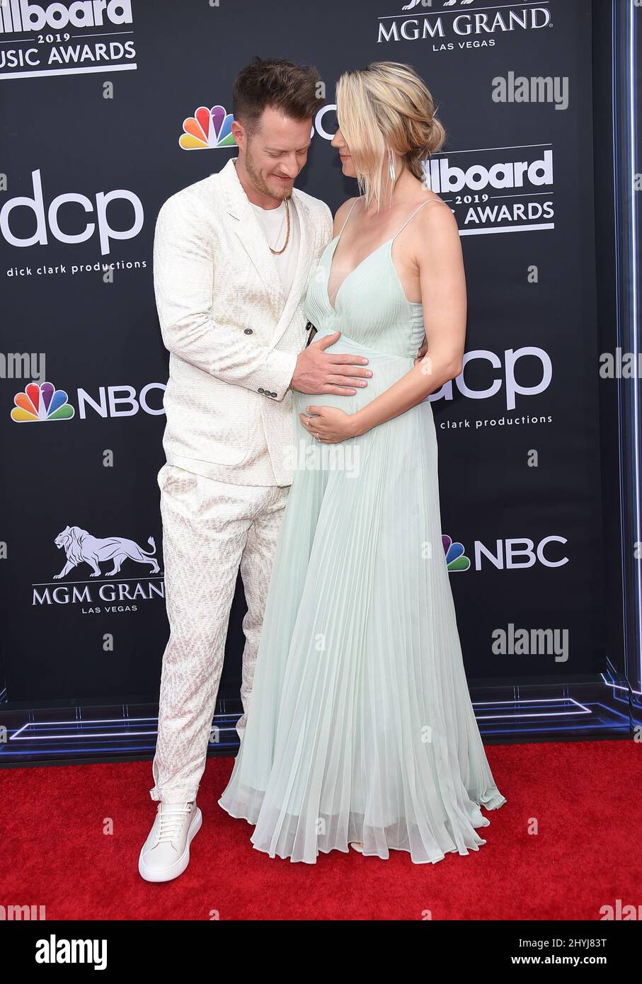 Tyler Hubbard and Hayley Stommel attending the Billboard Music Awards ...