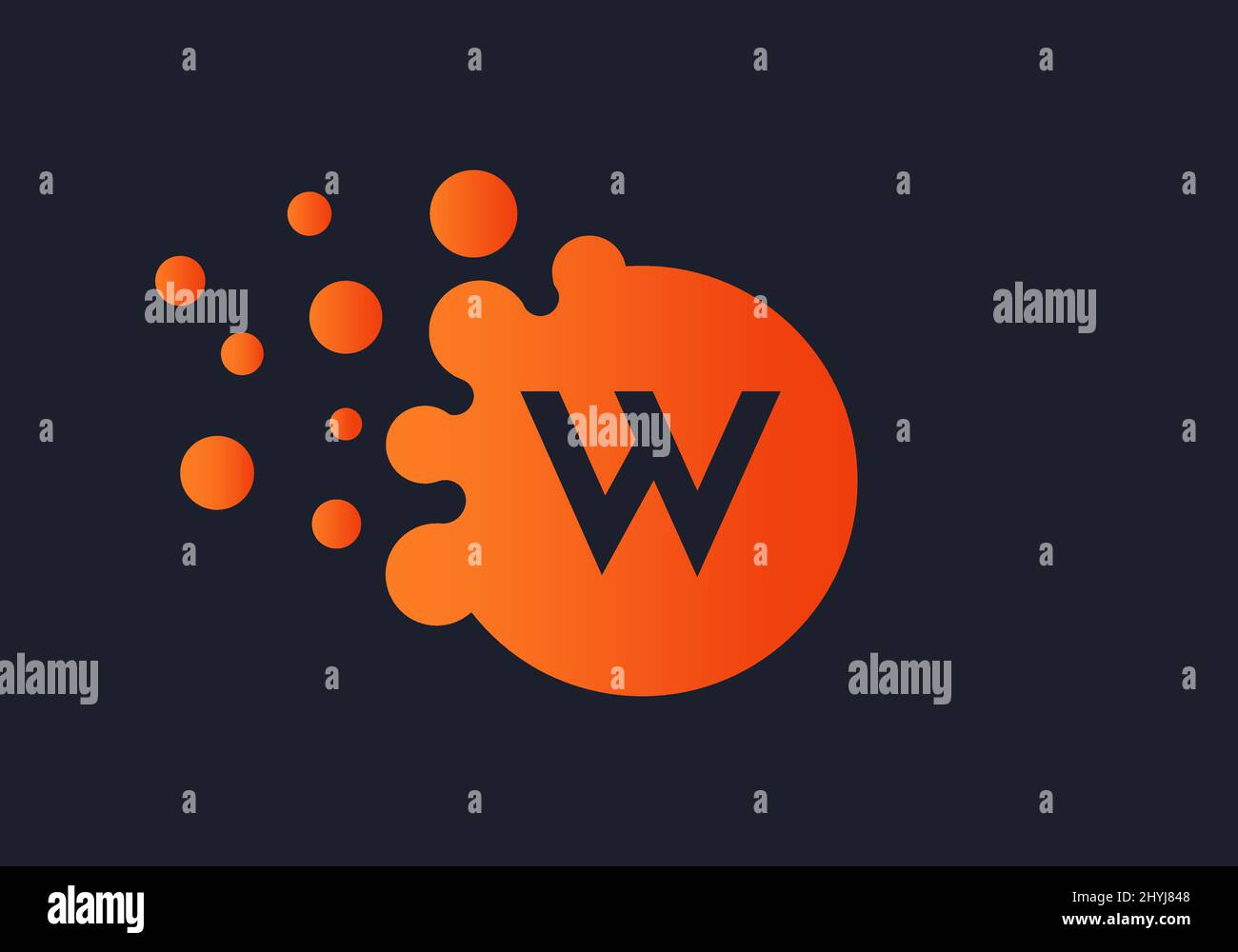 Abstract W Letter Logo. Letter W Logo Design with Bubble Sign Template ...