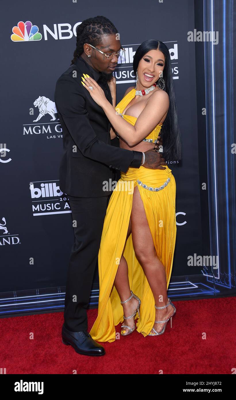Offset and Cardi B attending the Billboard Music Awards 2019 at the MGM Grand Garden Arena in ...