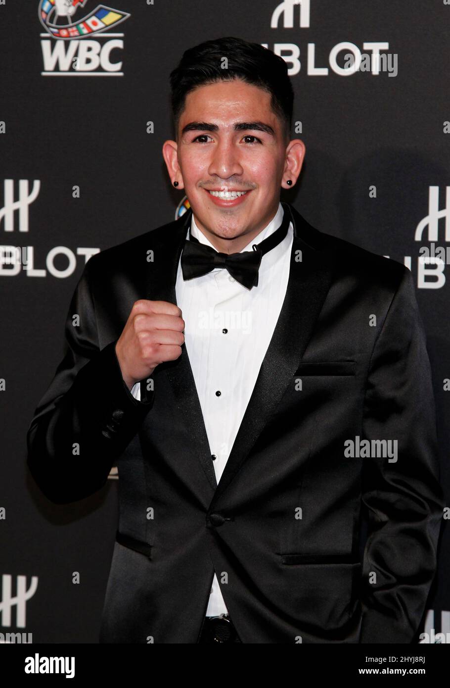 Leo Santa Cruz arriving at the Hublot Night of Champions Gala Dinner to ...