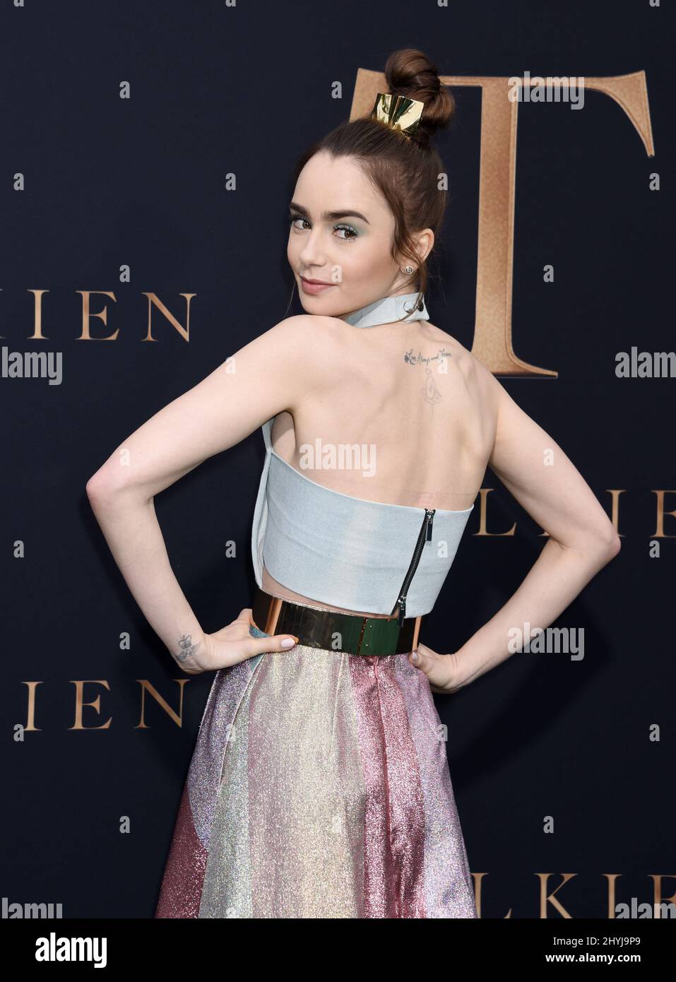 Lily Collins attending the Tolkien Los Angeles Premiere held at the ...