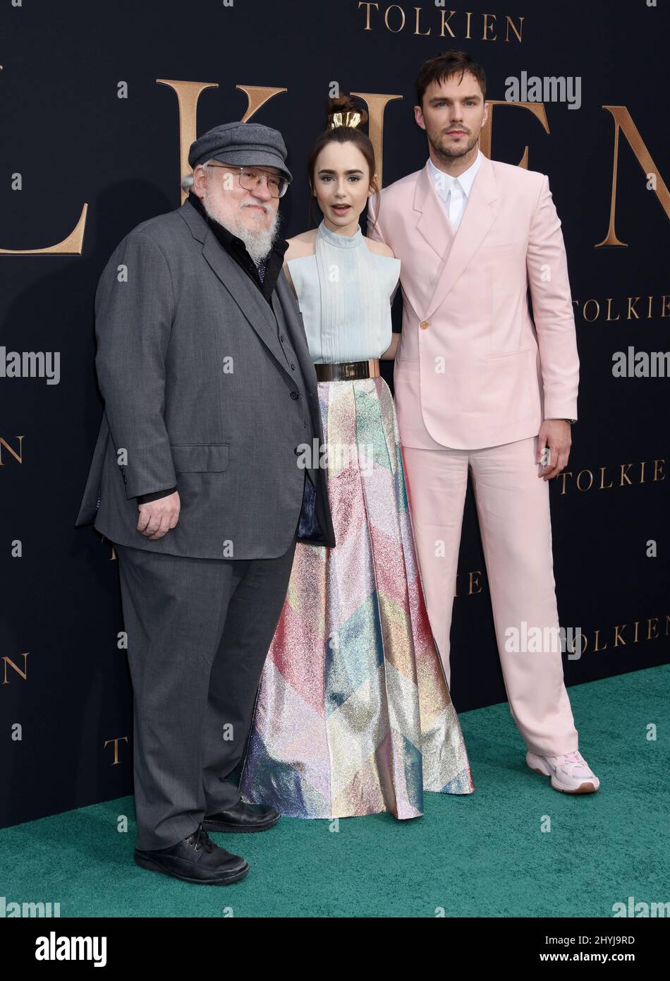 George R.R. Martin, Lily Collins and Nicholas Hoult attending the ...