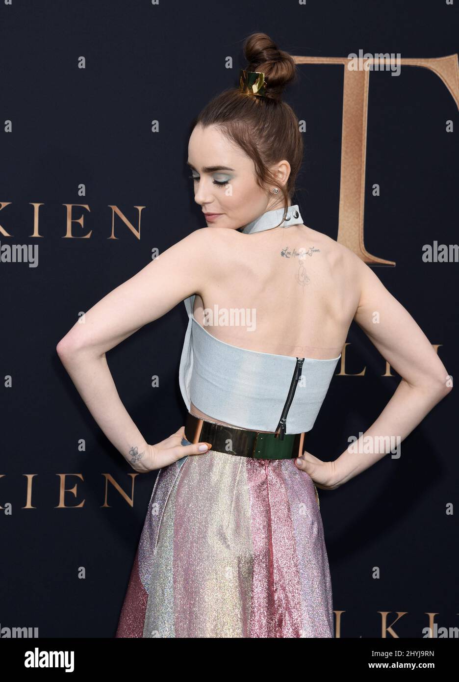 Lily Collins attending the Tolkien Los Angeles Premiere held at the ...