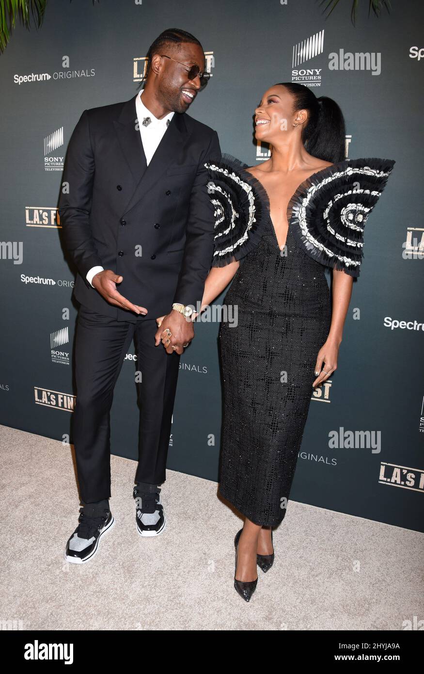 Dwayne Wade and Gabrielle Union attending the world premiere of L.A.'s ...