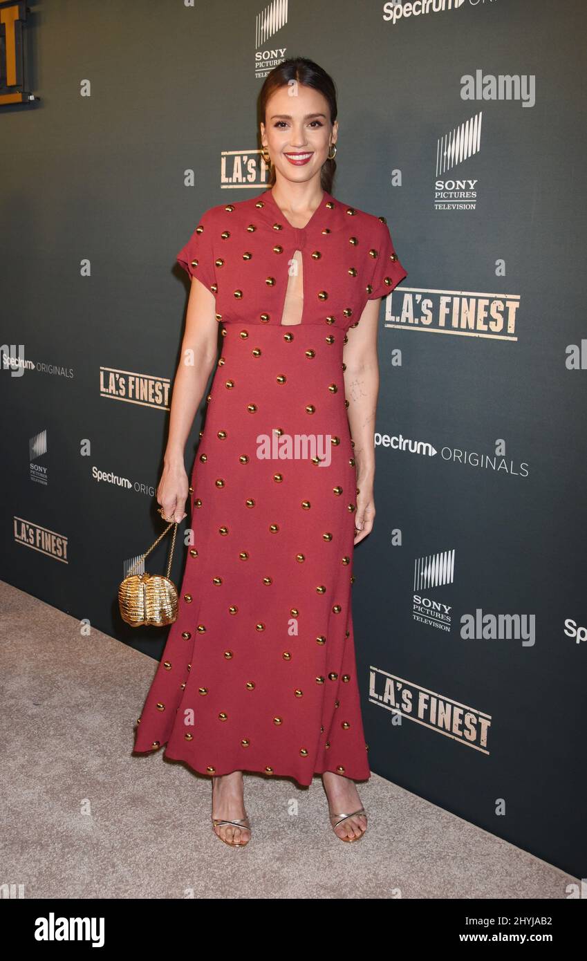 Jessica Alba attending the world premiere of L.A.'s Finest, held in ...