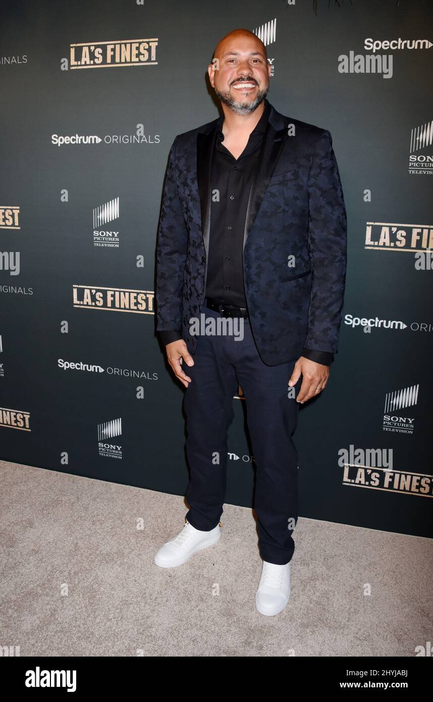 Anton Cropper attending the world premiere of L.A.'s Finest, held in ...