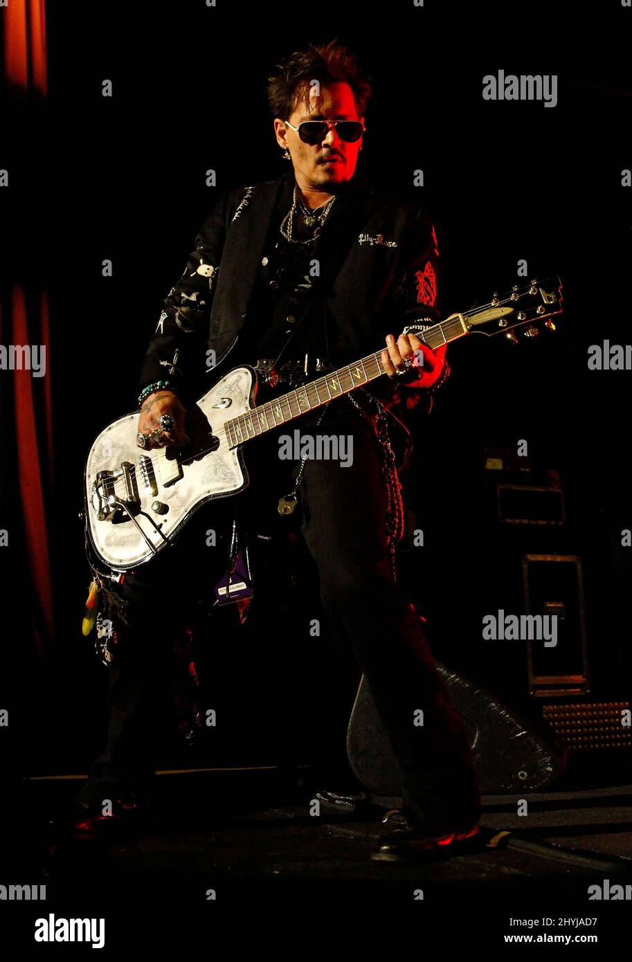 Johnny Depp on stage at the Hollywood Vampires concert held at The ...