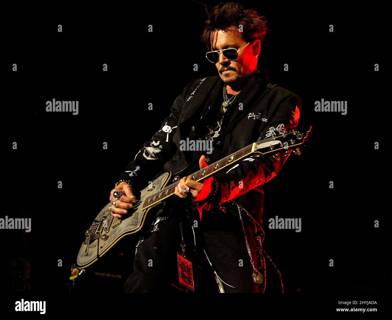 Johnny Depp on stage at the Hollywood Vampires concert held at The ...