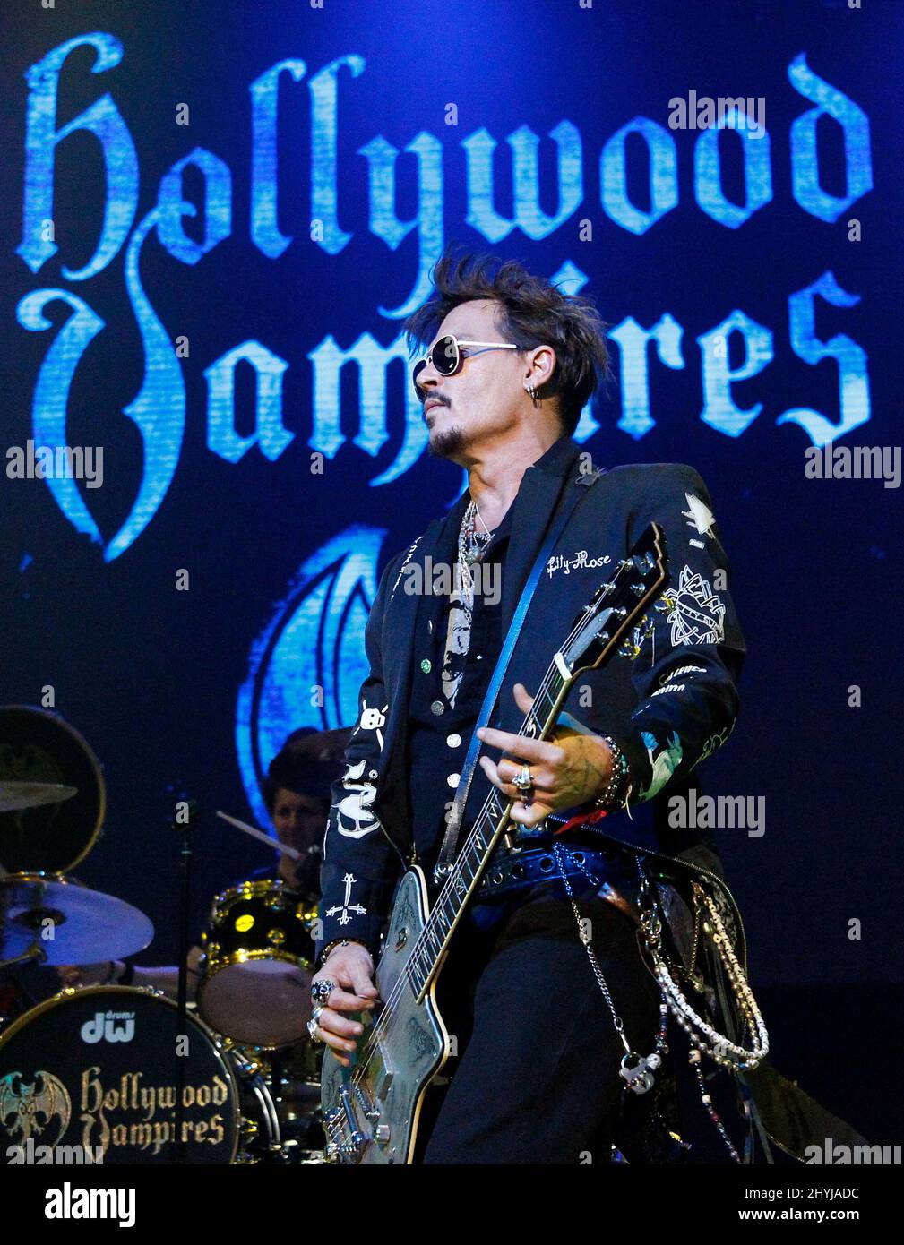 Johnny Depp on stage at the Hollywood Vampires concert held at The ...