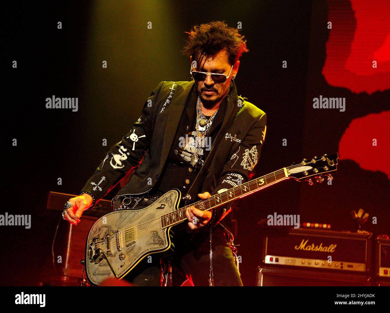 Johnny Depp on stage at the Hollywood Vampires concert held at The ...