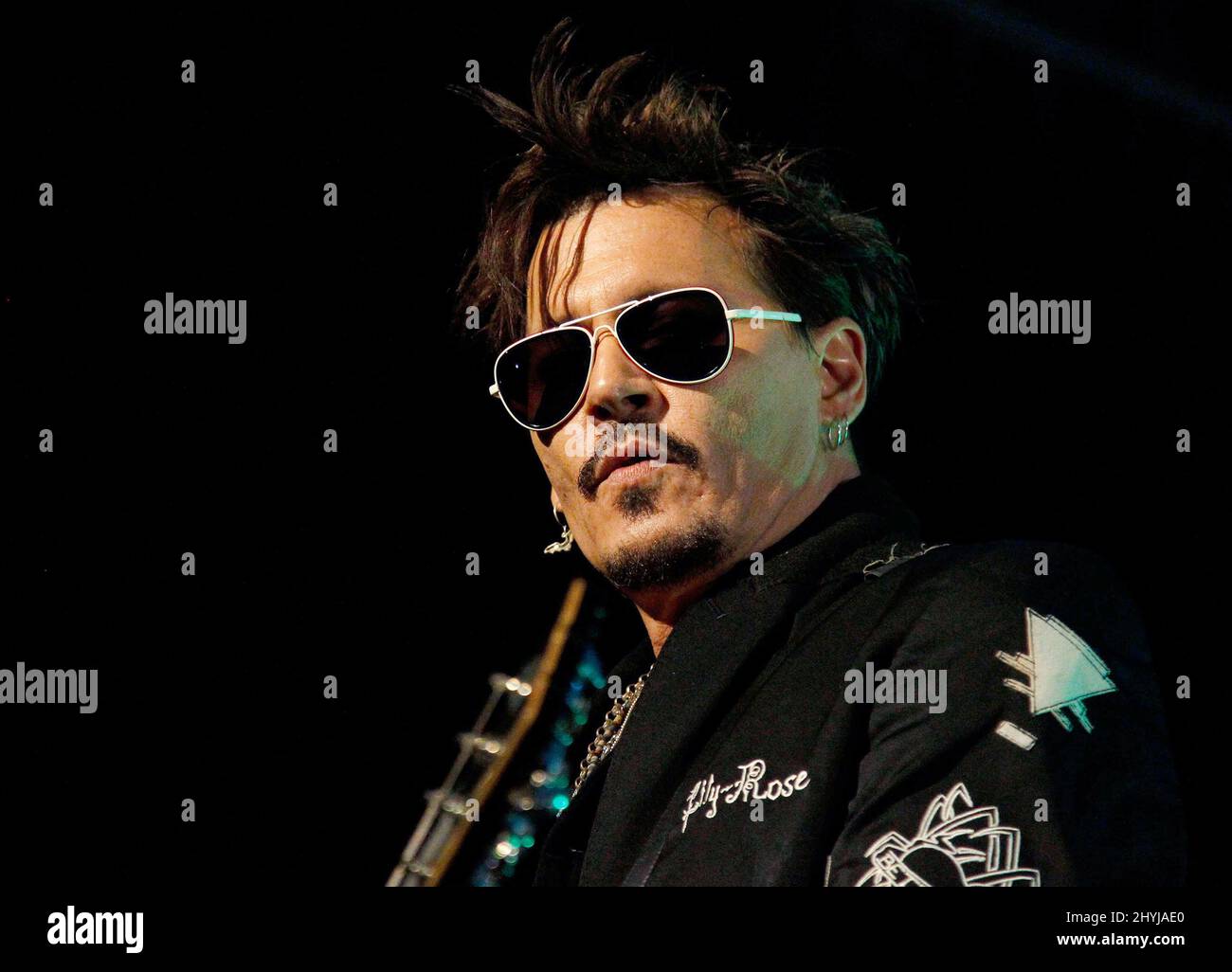 Johnny Depp on stage at the Hollywood Vampires concert held at The ...