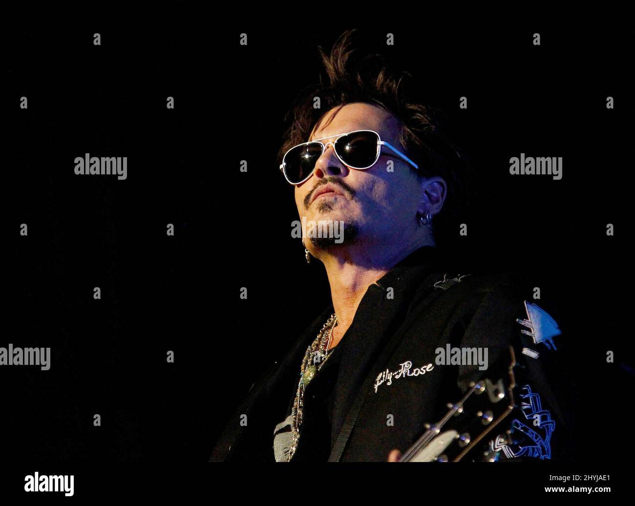 Johnny Depp on stage at the Hollywood Vampires concert held at The ...