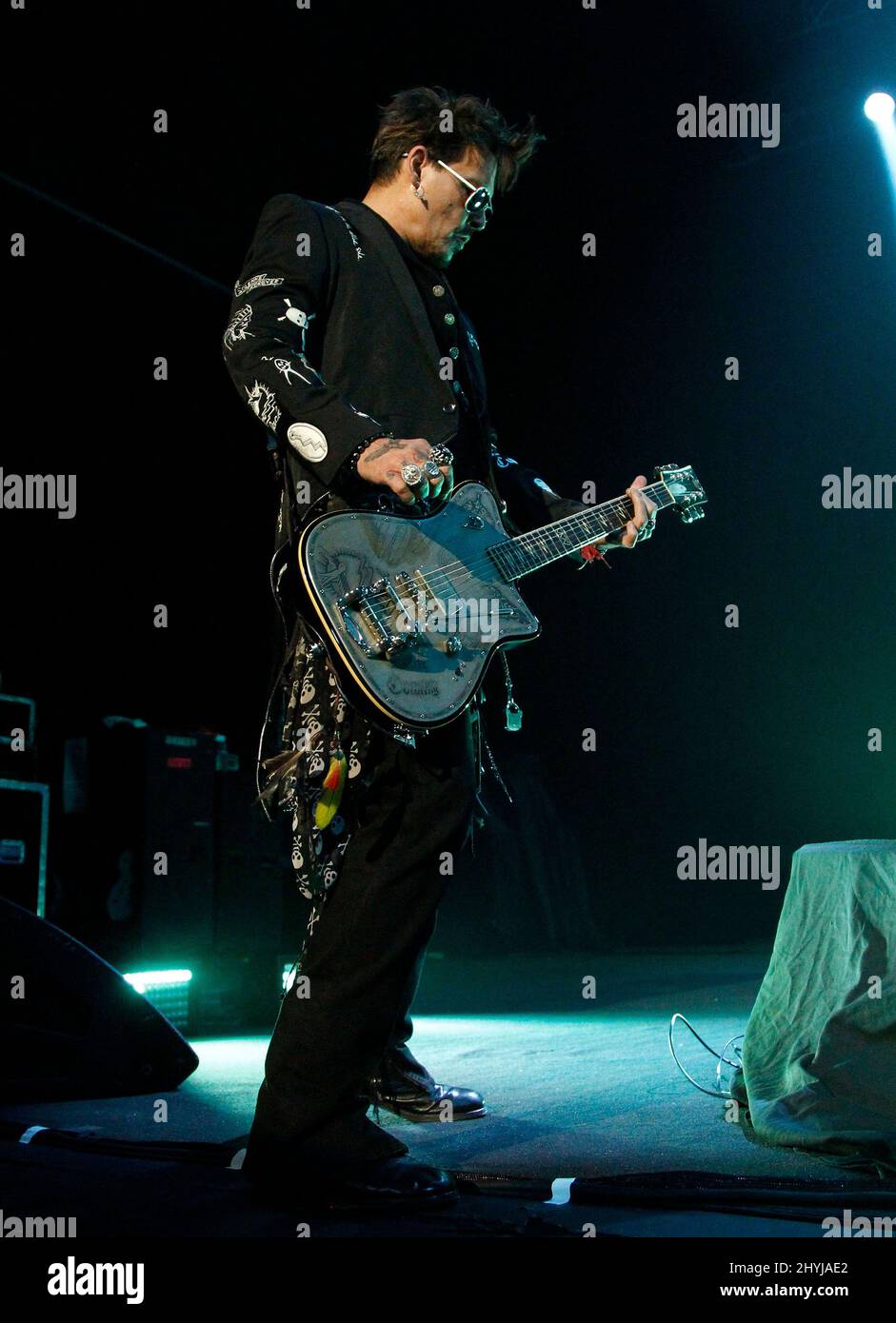 Johnny Depp on stage at the Hollywood Vampires concert held at The ...