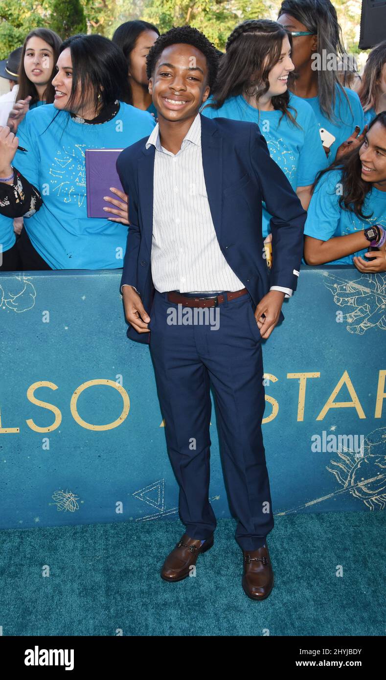 Jordan Williams attending The Sun Is Also A Star World Premiere in Los ...