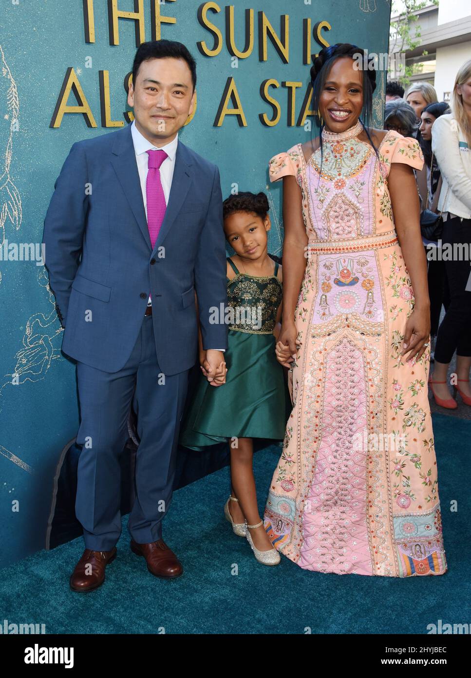 David Yoon, Nicola Yoon and daughter attending The Sun Is Also A Star ...