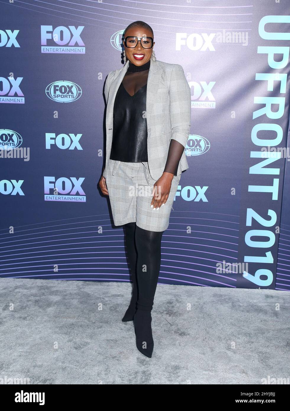 Aisha Hinds attending Fox Networks Upfront in New York Stock Photo - Alamy