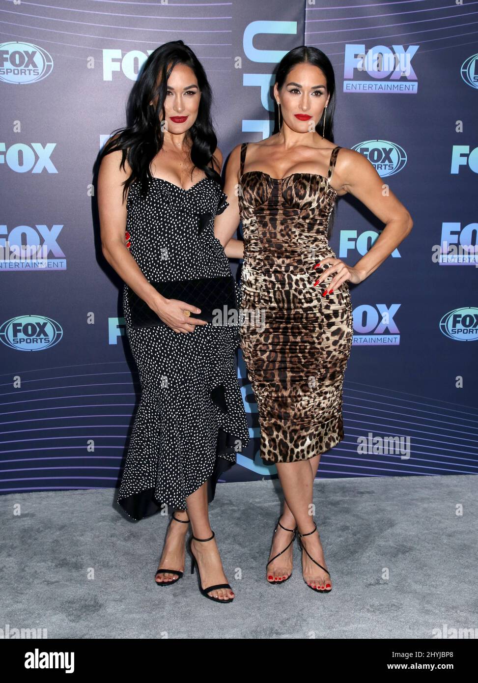 Nikki Bella & Brie Bella attending Fox Networks Upfront in New York ...