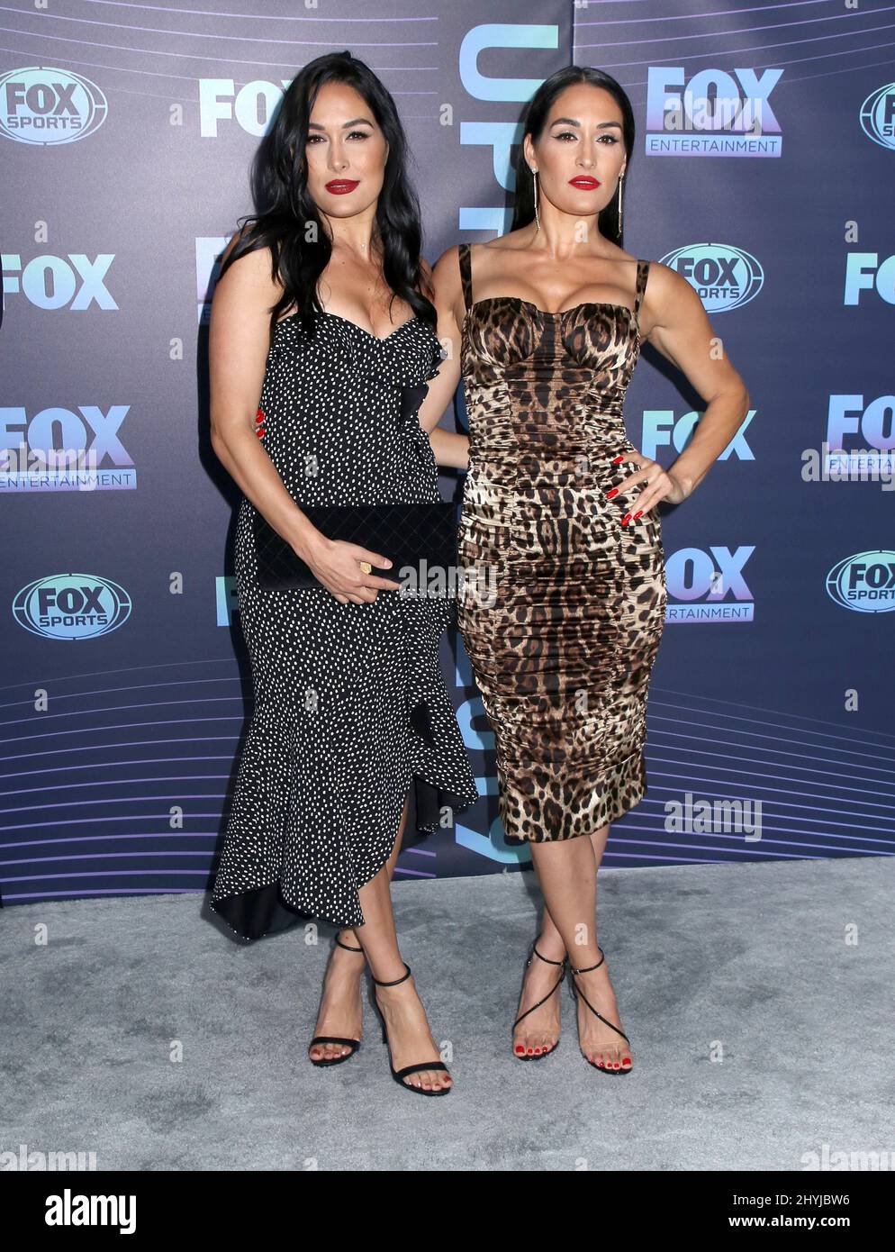 Nikki Bella & Brie Bella attending Fox Networks Upfront in New York ...