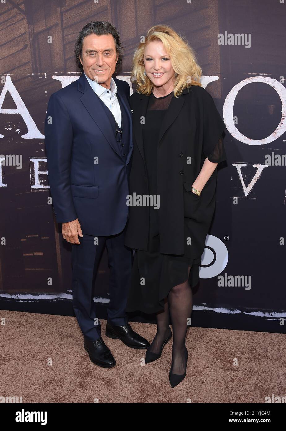 Ian McShane and Gwen Humble at HBO Films' "Deadwood" Los Angeles ...