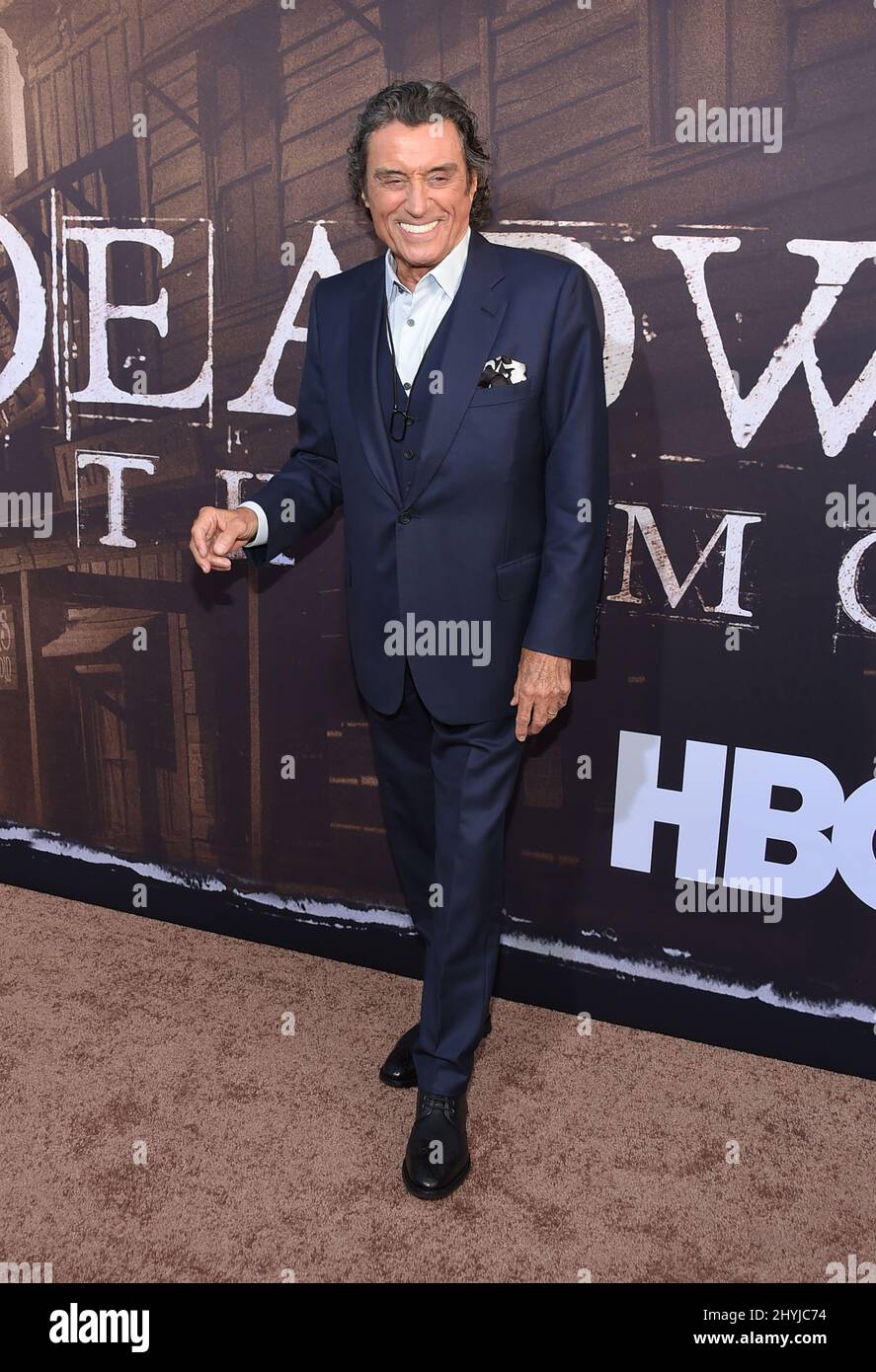 Ian McShane at HBO Films' "Deadwood" Los Angeles premiere held at the ...