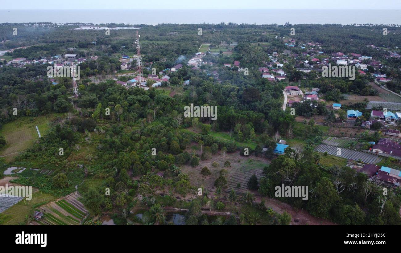 Aerial view of East Kalimantan agricultural fields Stock Photo - Alamy