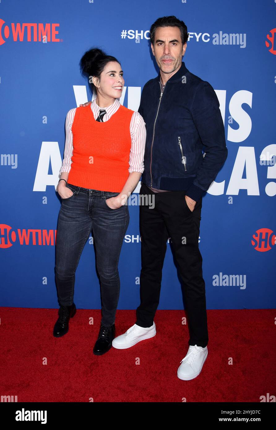 Sarah Silverman and Sacha Baron Cohen at Showtime's "Who Is America ...