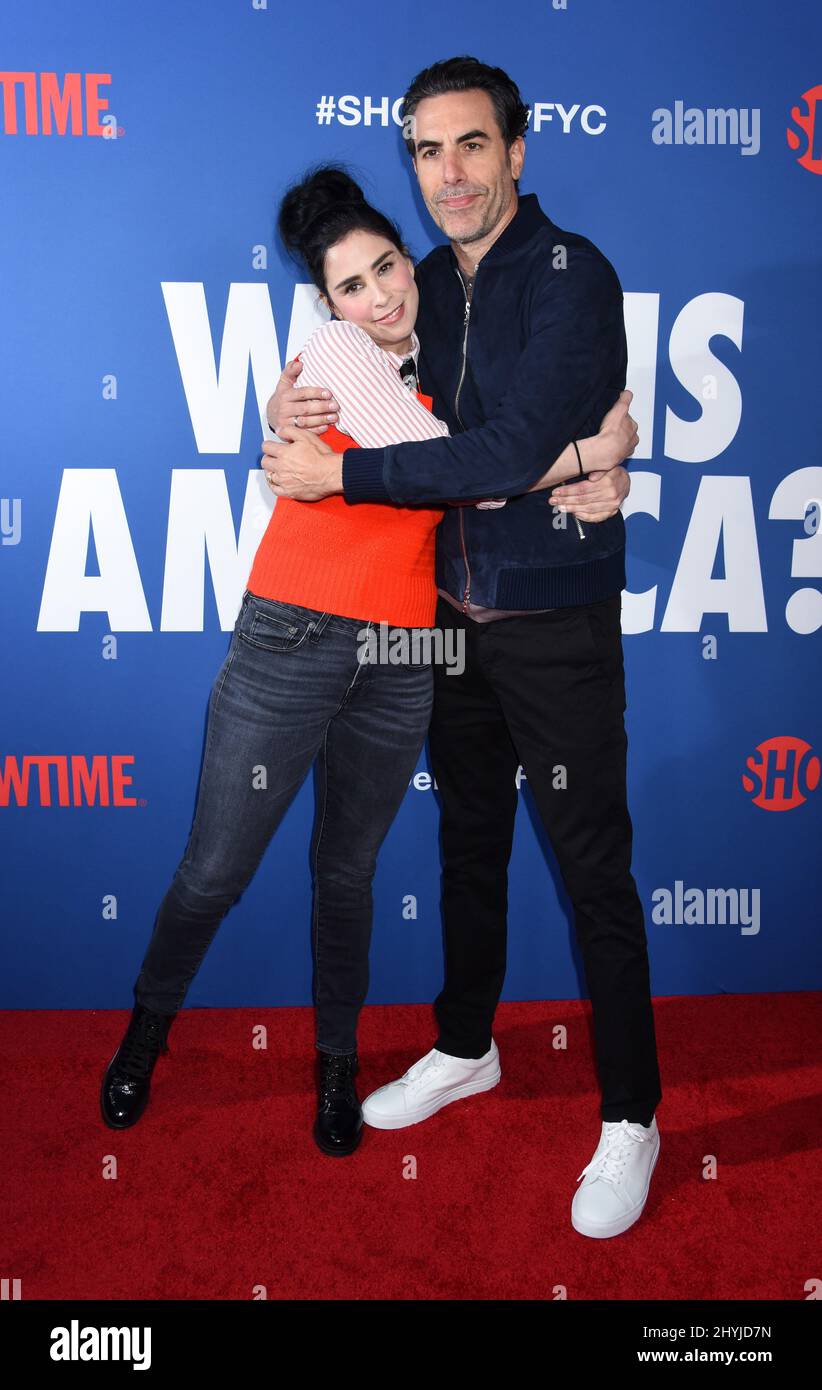 Sarah Silverman and Sacha Baron Cohen at Showtime's "Who Is America ...
