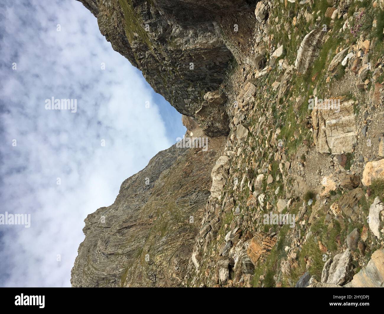 Shot of breathtaking view on mountains after a steep climb Stock Photo ...