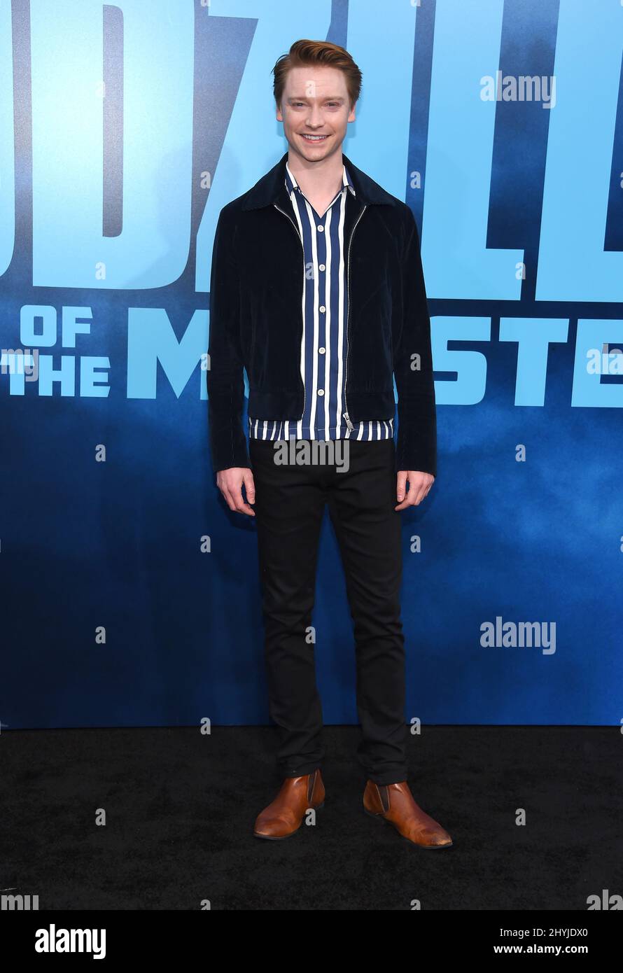 Calum Worthy arriving to the 'Godzilla: King of the Monsters' Stock ...