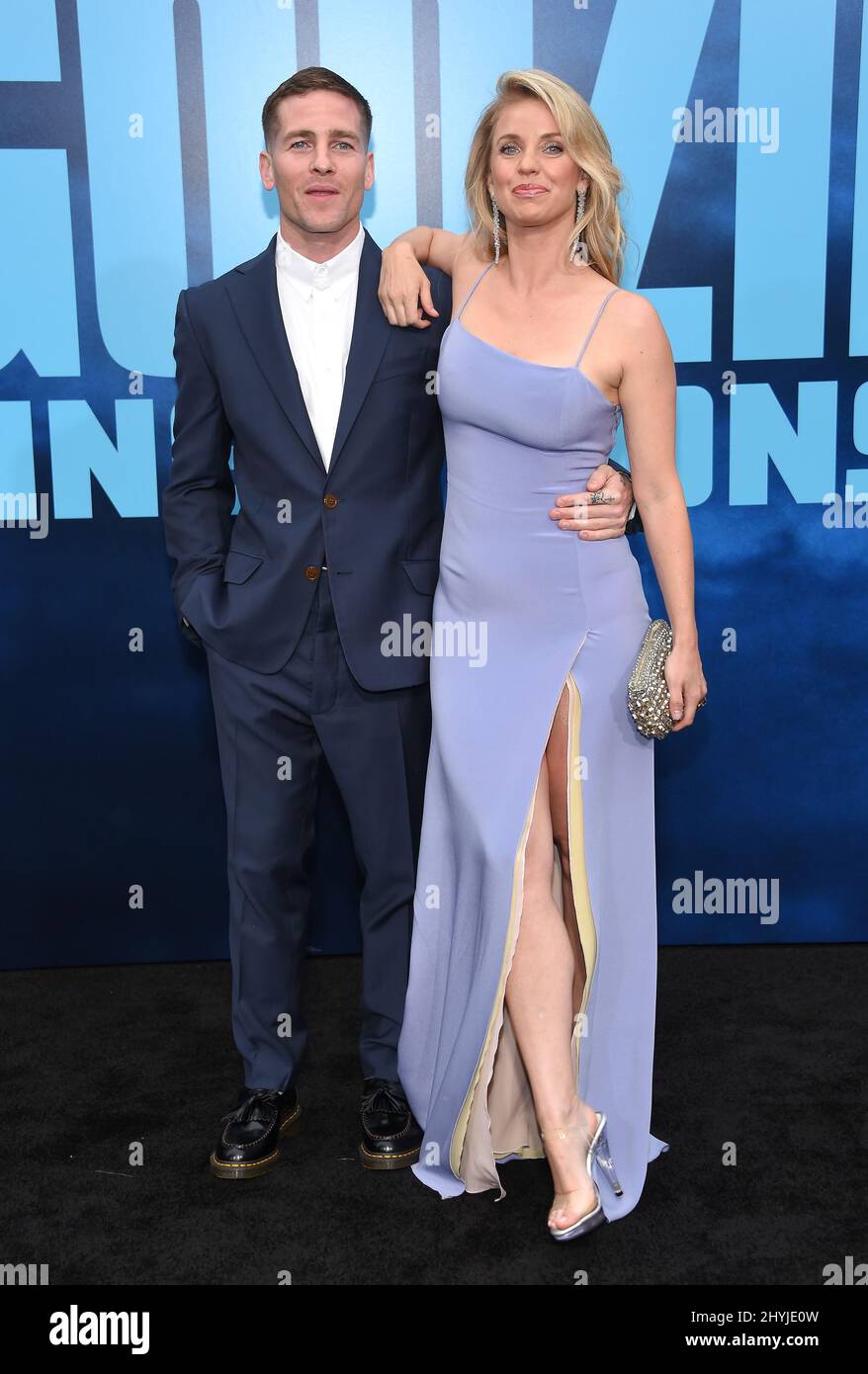Zach Shields and Kelli Garner arriving to the 'Godzilla: King of the ...