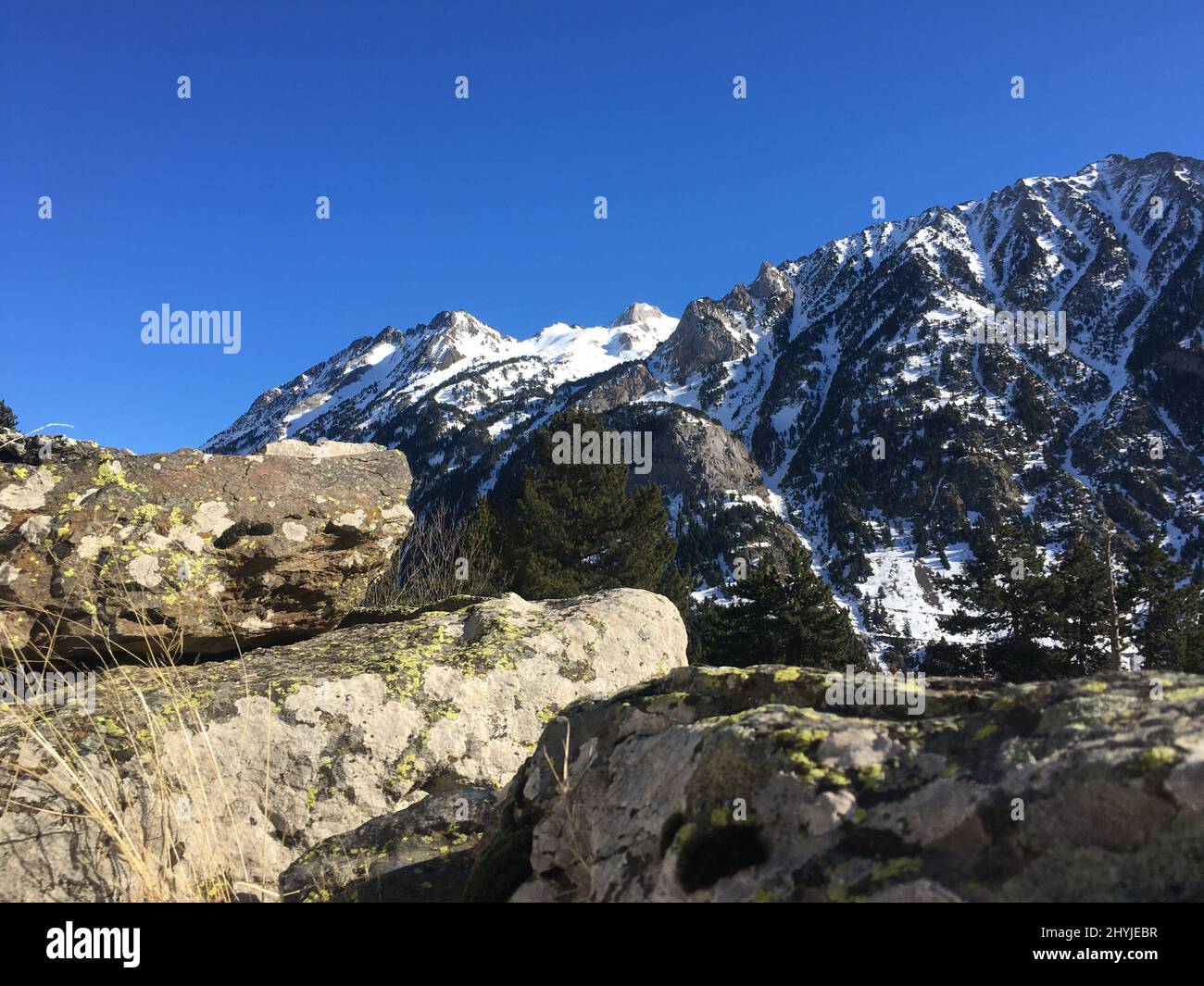 Beautiful view on rocks, forest and mountains in Spain Stock Photo - Alamy