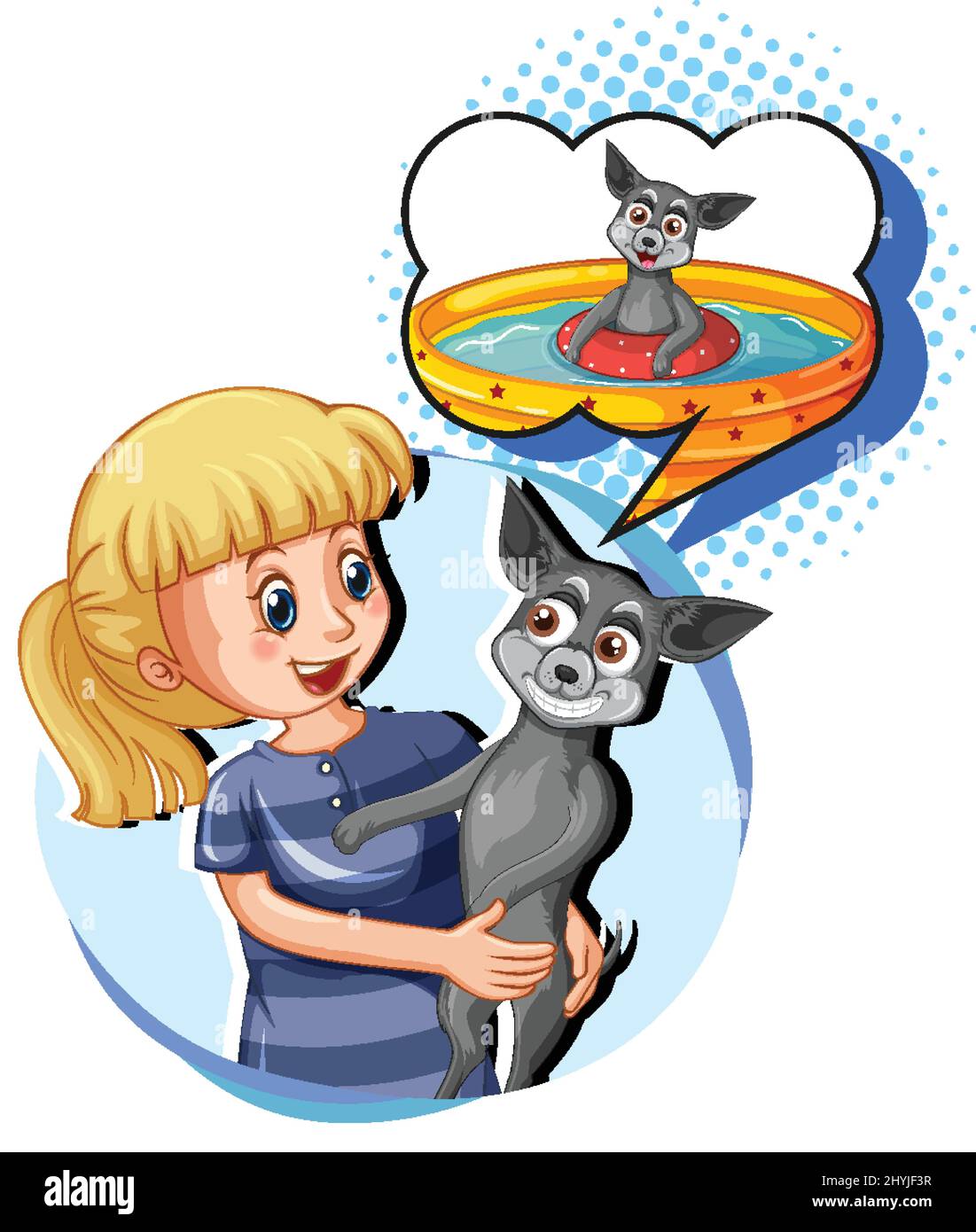 Girl dog angry Stock Vector Images - Alamy