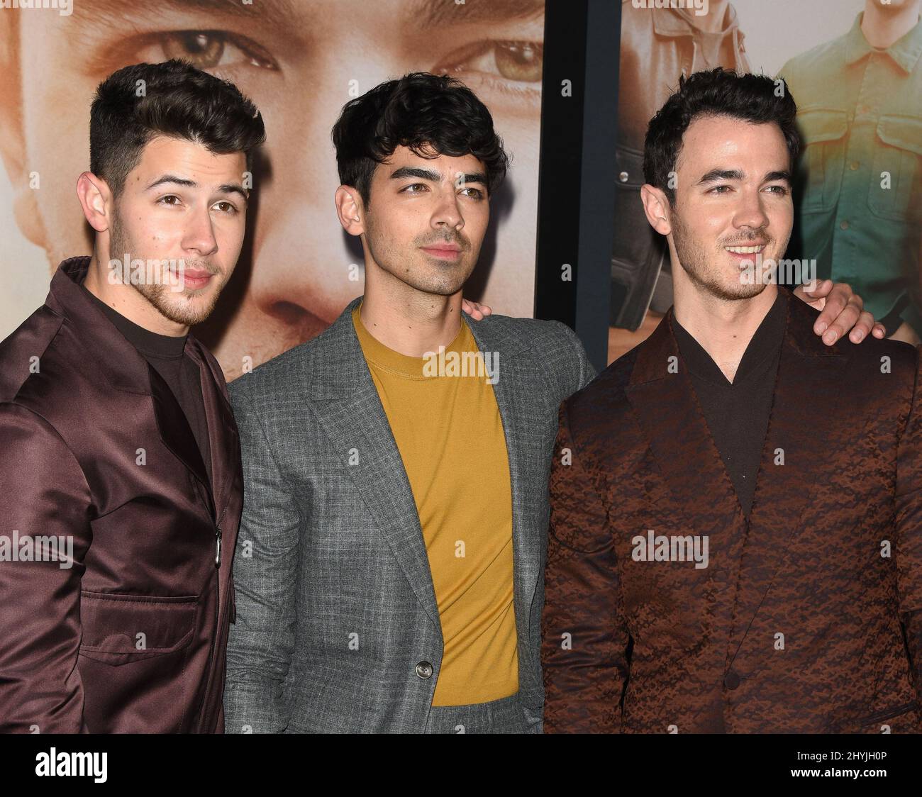 Nick Jonas, Joe Jonas and Kevin Jonas at the Amazon Prime world ...