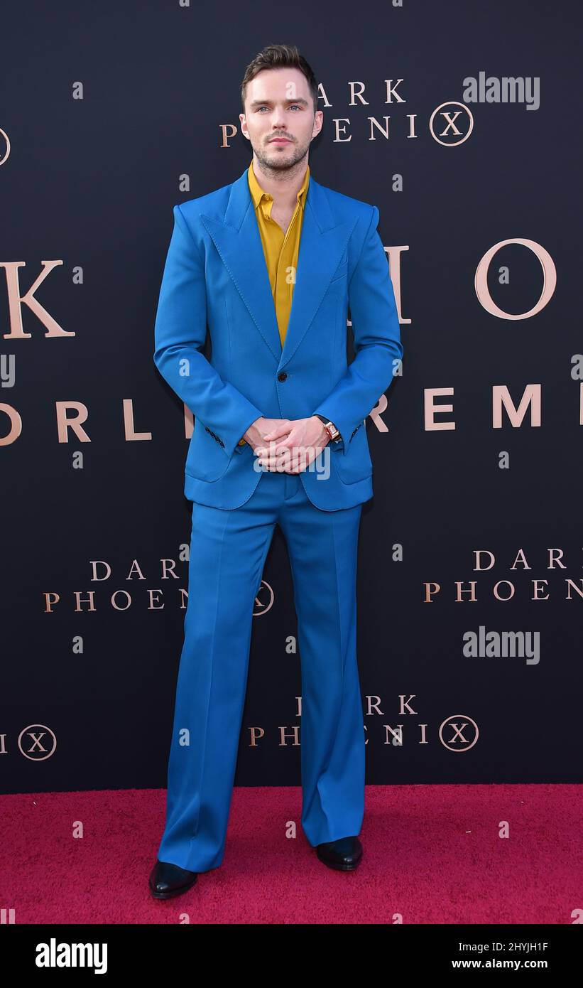 Nicholas Hoult attending the premiere of Dark Phoenix in Los Angeles ...