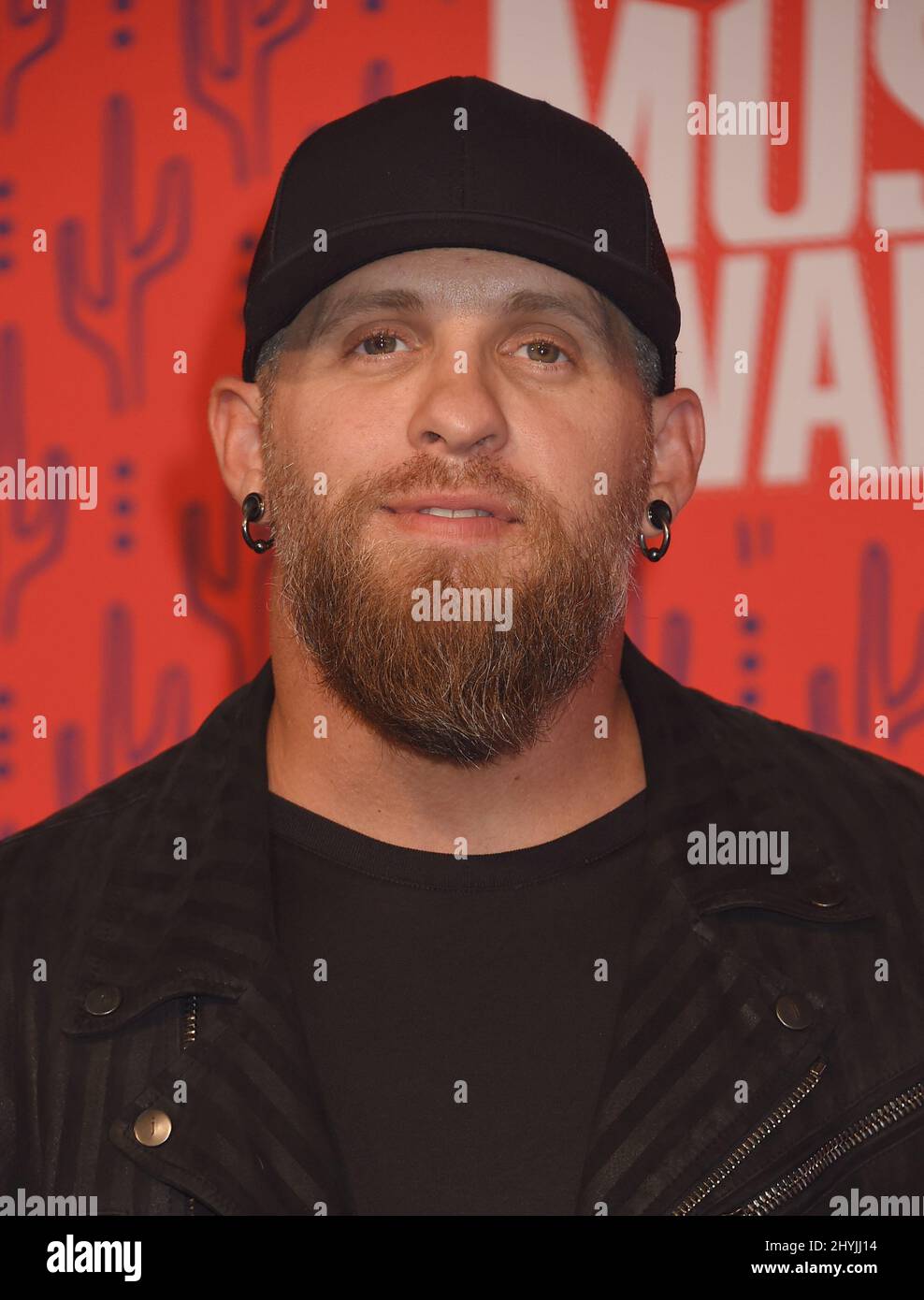 Brantley Gilbert and Amber Cochran at the 2019 CMT Music Awards held at ...