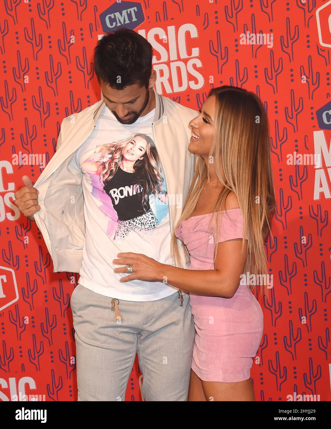 Eric Decker and Jessie James Decker at the 2019 CMT Music Awards held ...