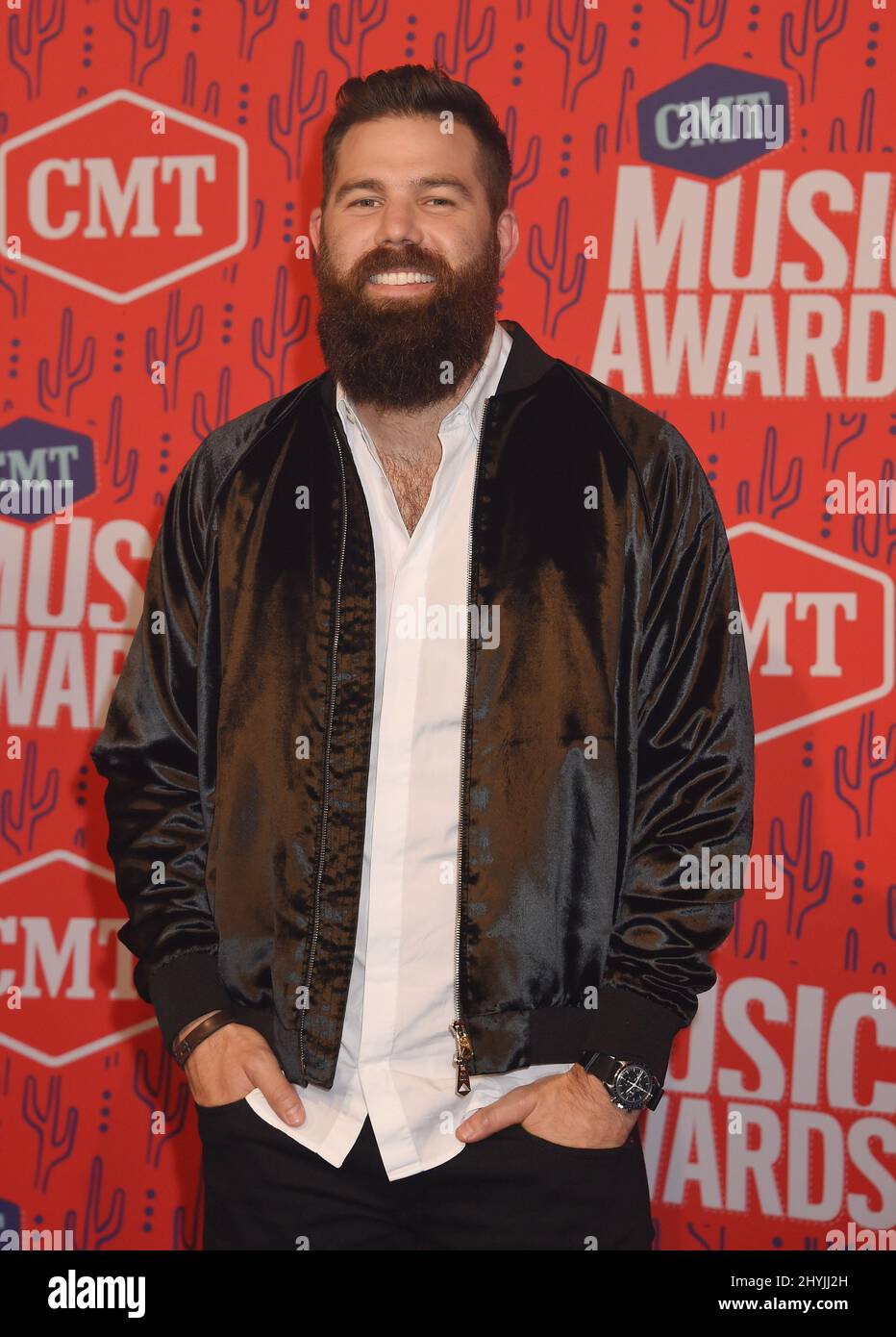 Jordan Davis at the 2019 CMT Music Awards held at the Bridgestone Arena ...