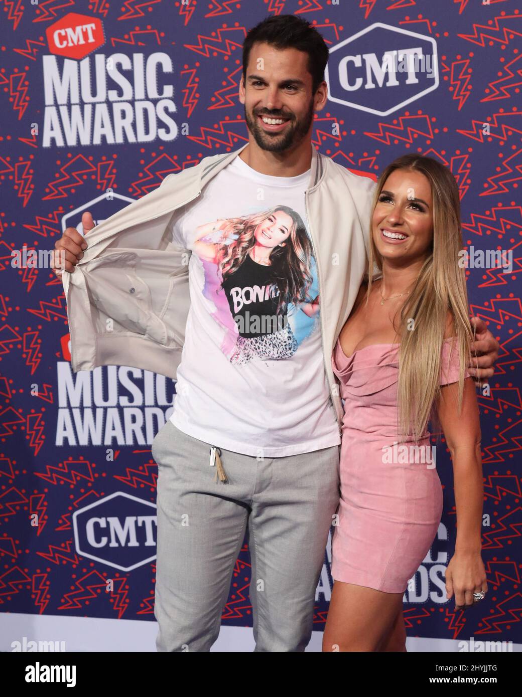 Jesse James Decker and Eric Decker at the 2019 CMT Music Awards hosted ...