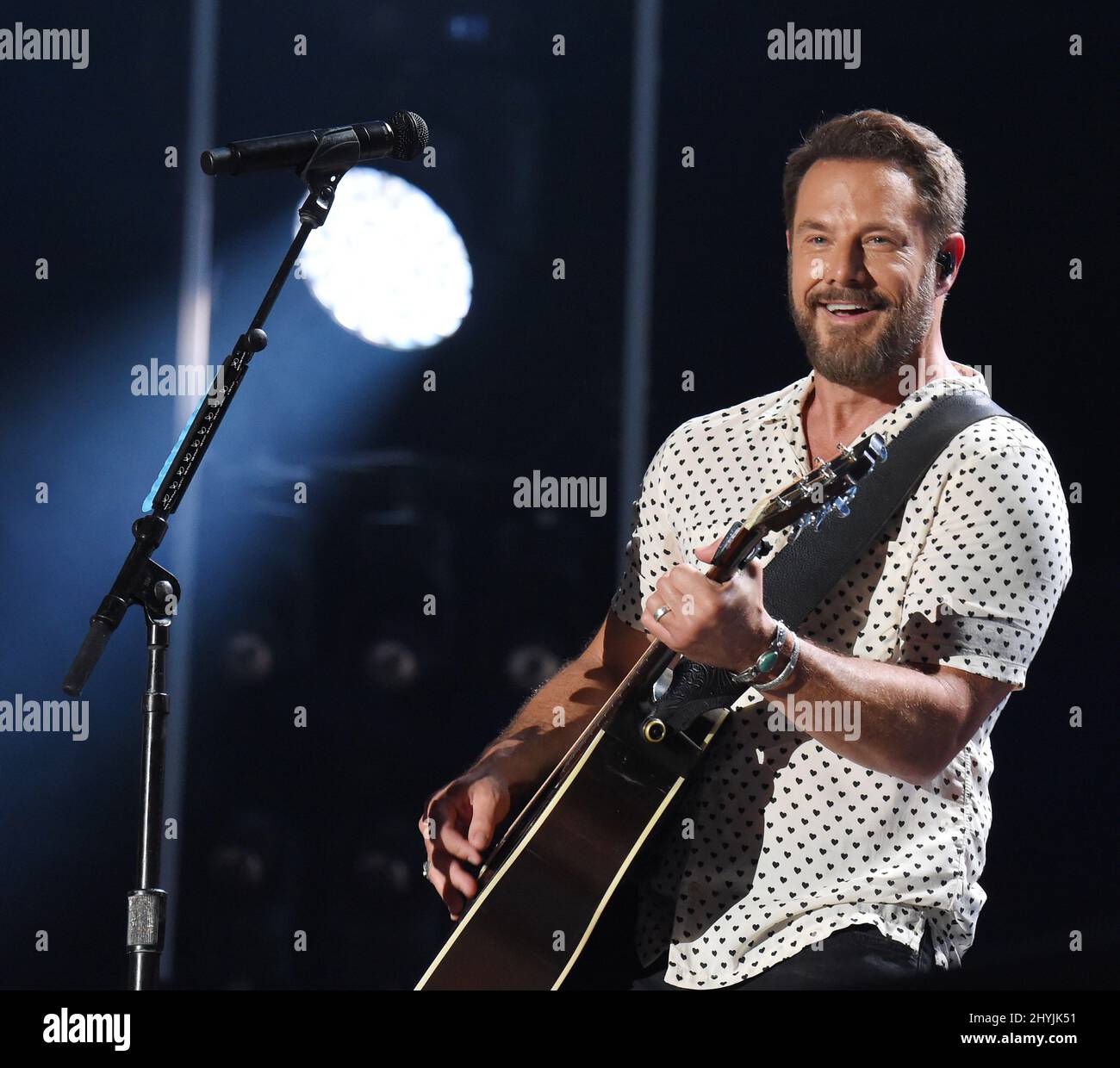 Jimi Westbrook from Little Big Town onstage at the 2019 CMA Fest held ...
