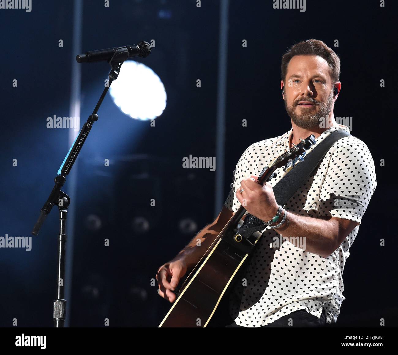 Jimi Westbrook from Little Big Town onstage at the 2019 CMA Fest held ...