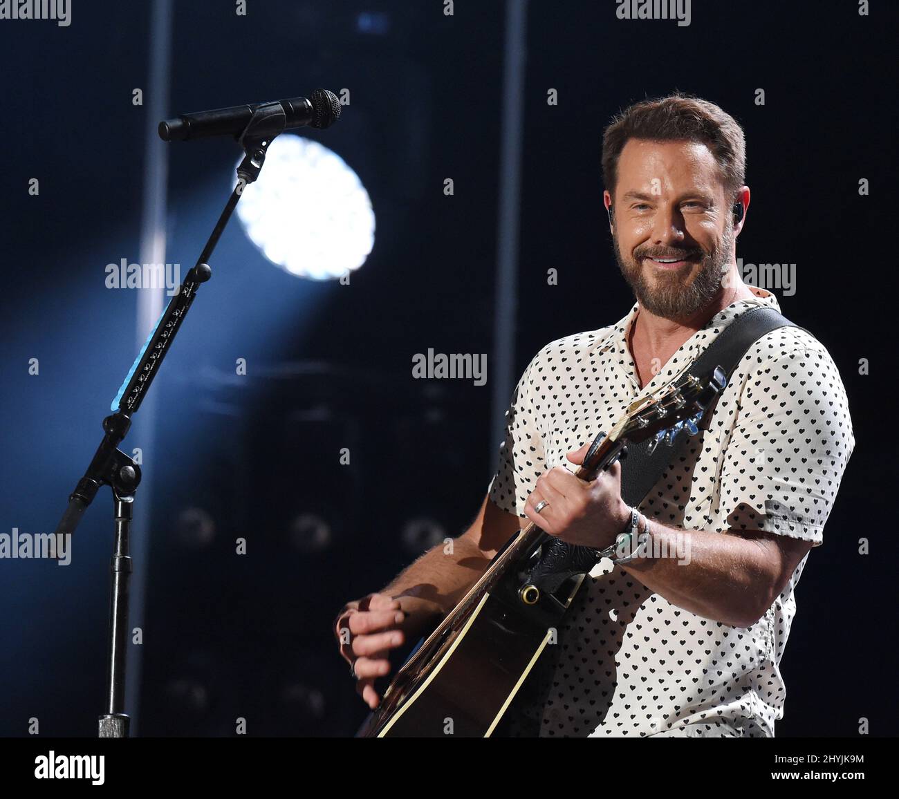 Jimi Westbrook from Little Big Town onstage at the 2019 CMA Fest held ...