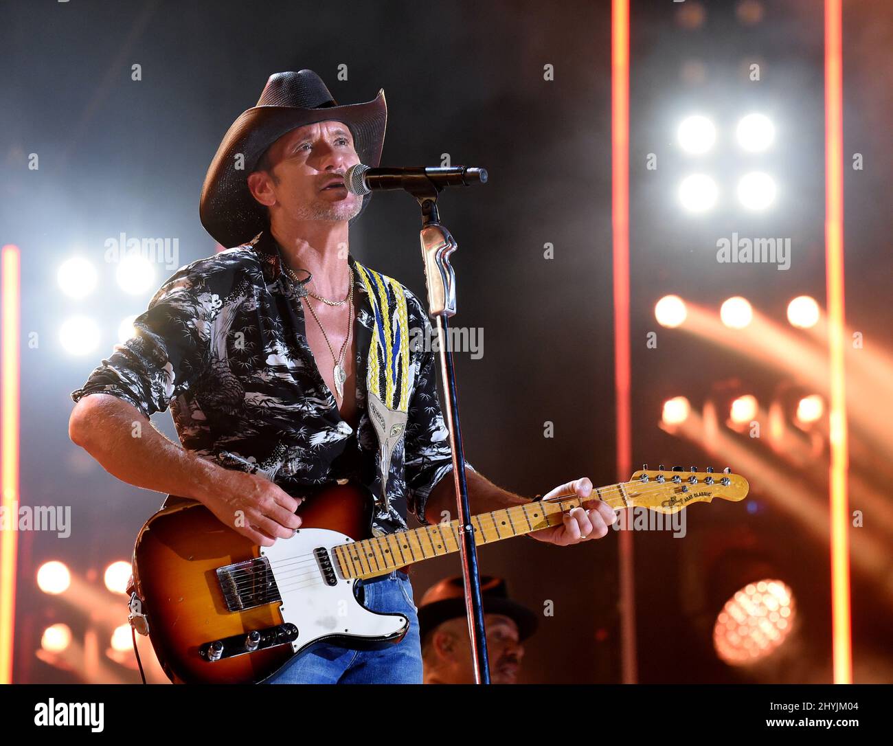 Tim McGraw performing during Day Three of the 2019 CMA Fest in ...